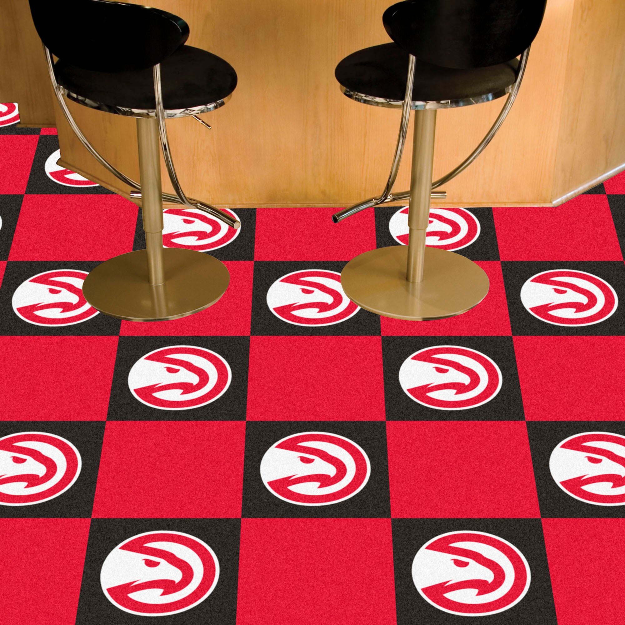 Atlanta Hawks NBA Team Carpet Tiles | Made in the USA | Custom-Mats.com