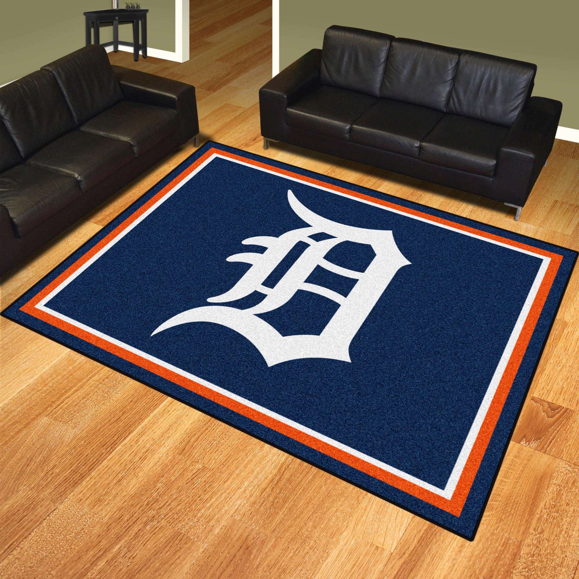 Detroit Tigers MLB 8x10 Plush Rugs | Made in the USA | Custom-Mats.com