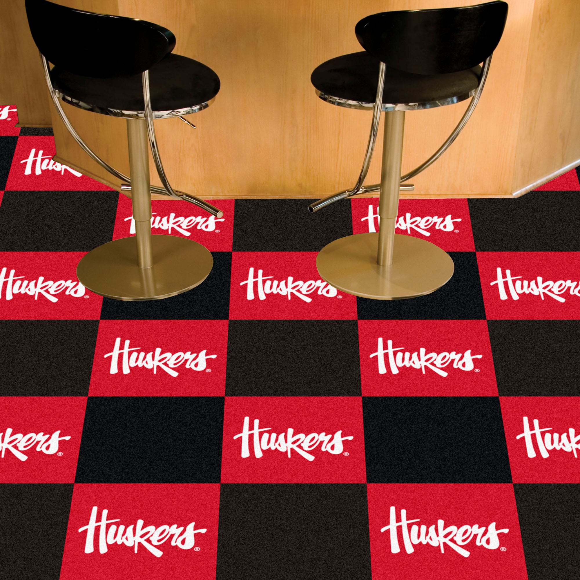 University of Nebraska Huskers Collegiate Team Carpet Tiles | Made in ...