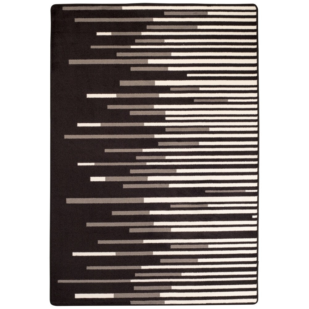 Sound Wave Grayscale In the Moment Collection Area Rug | Made in the USA