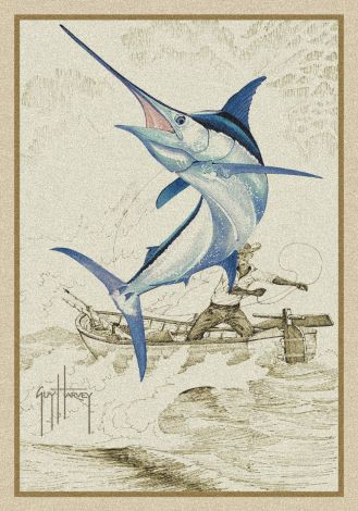 Fish On Guy Harvey Collection Area Rug | Made in the USA